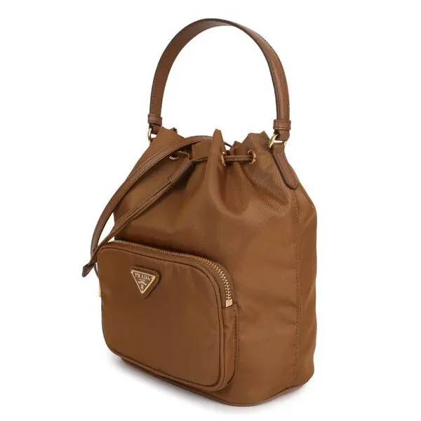 Prada Re-nylon Bucket Bag - Brown