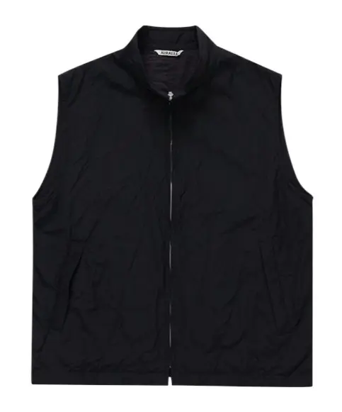 Auralee Wool Zipper Vest