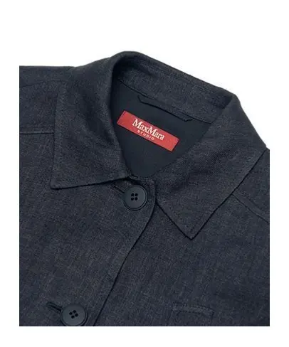 Max Mara Long-sleeved Collared Jacket - Black