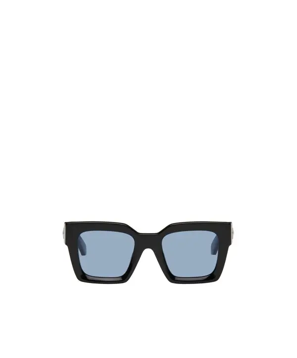 Off-White Square Frame Sunglasses With Arrow Logo - Black/blue