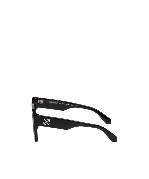 Off-White Square Frame Sunglasses With Arrow Logo - Black/blue