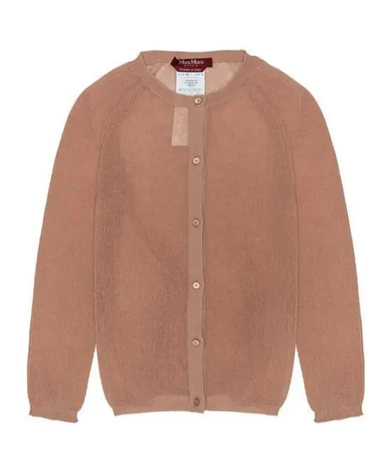 Max Mara Long-sleeved Crew Neck Sweater With Button Closure