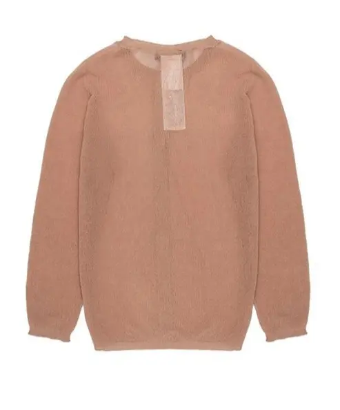 Max Mara Long-sleeved Crew Neck Sweater With Button Closure