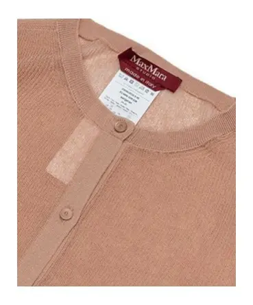 Max Mara Long-sleeved Crew Neck Sweater With Button Closure