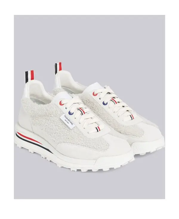Thom Browne Shearling Trimmed Tech Runner Sneakers