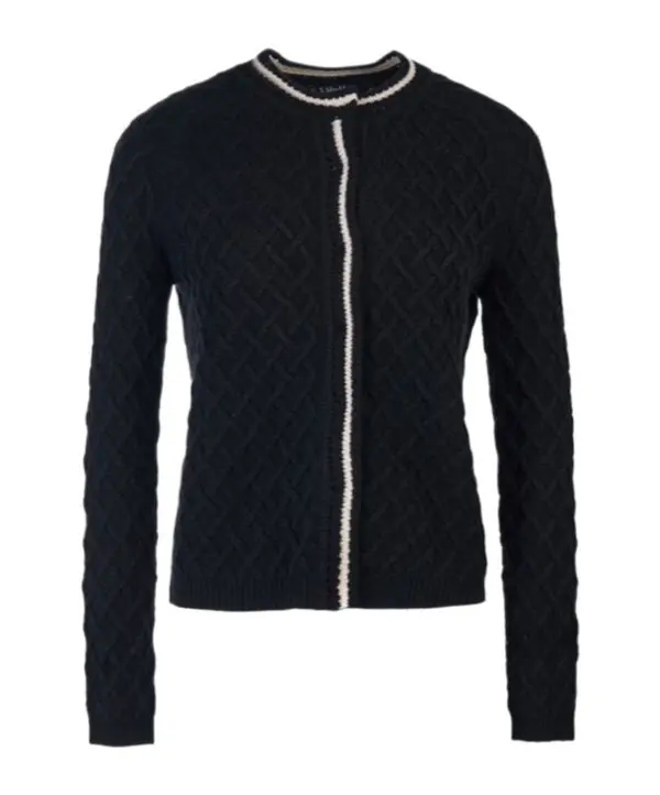 Max Mara Long Sleeve Crew Neck Cardigan
