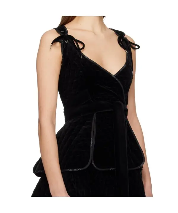 VIVIENNE WESTWOOD V-neck Top With Tie Shoulder Straps