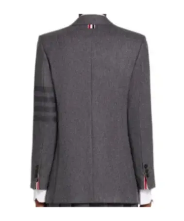 Thom Browne Long-sleeved Suit Coat With Notched Lapel