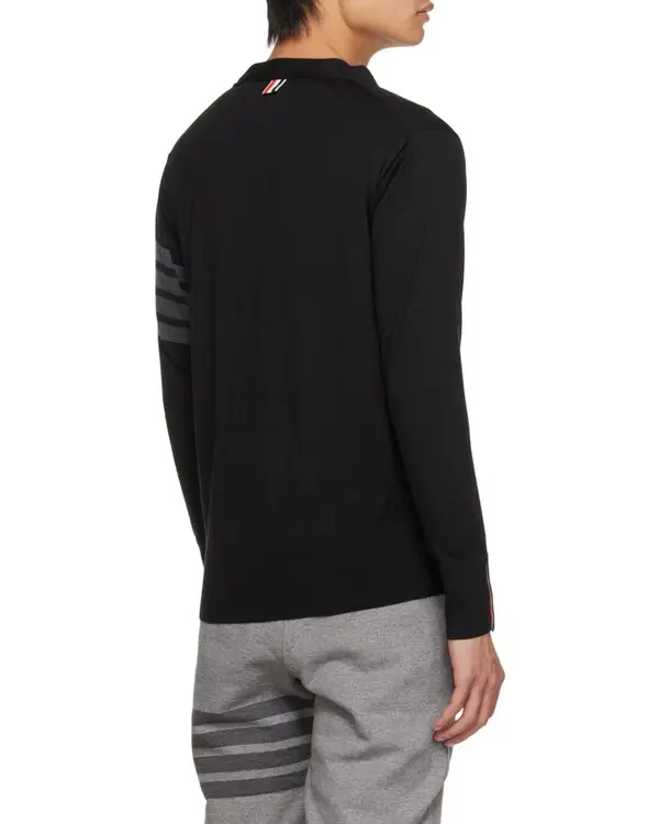 Thom Browne 4-bar V-neck Cardigan - Black