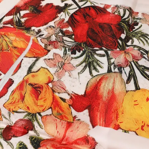 Alexander McQueen Floral Skull Scarf