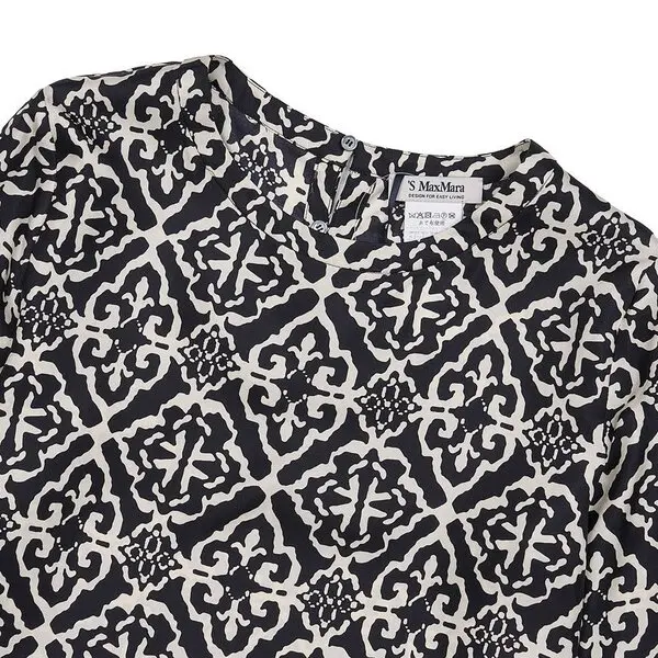 Max Mara Long Sleeve Graphic Print Top