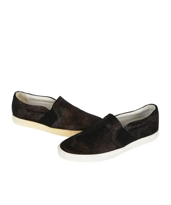 LANVIN Glitter Velvet Slip-on Shoes