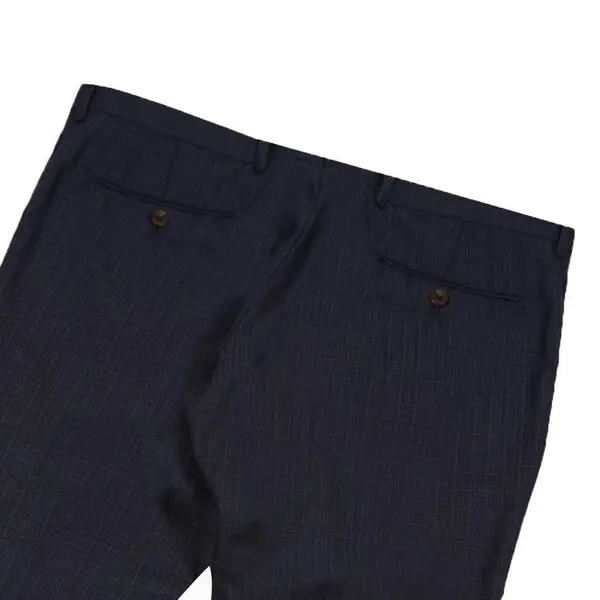 Gucci Tailored Checkered Pants - Navy