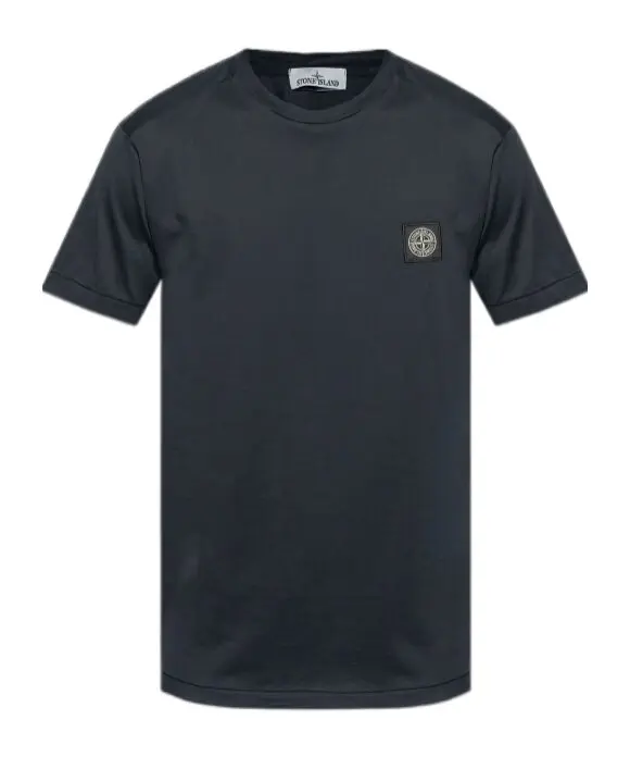 Stone Island Compass-motif Crewneck T-shirt - Blue