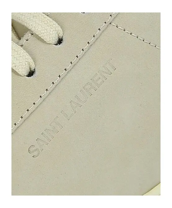 Saint Laurent Lace-up Perforated Detail Sneakers