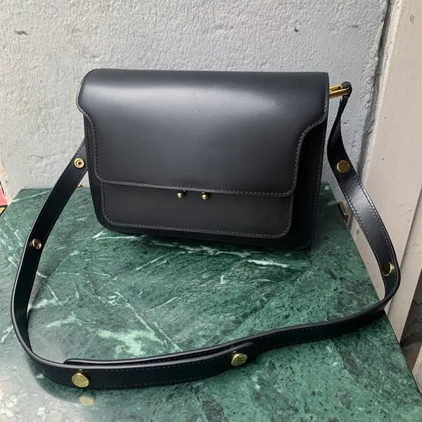 Marni Trunk Medium Shoulder Bag - Black