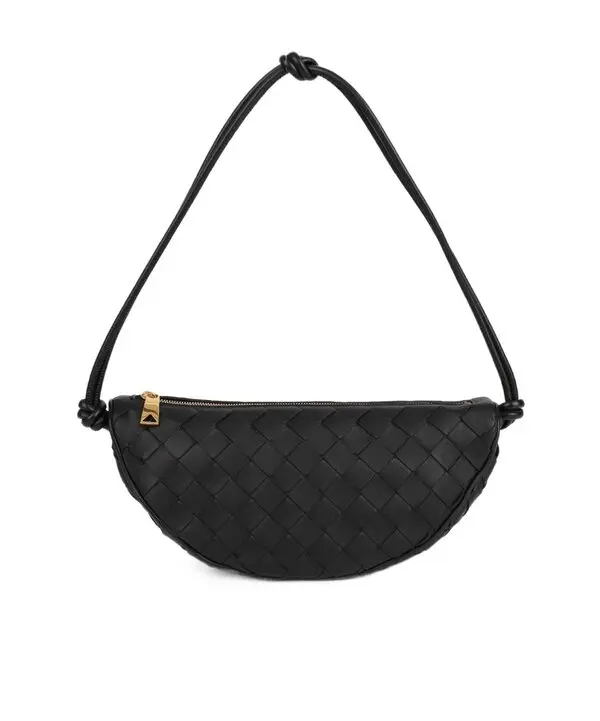 Bottega Veneta Woven Shoulder Bag - Black