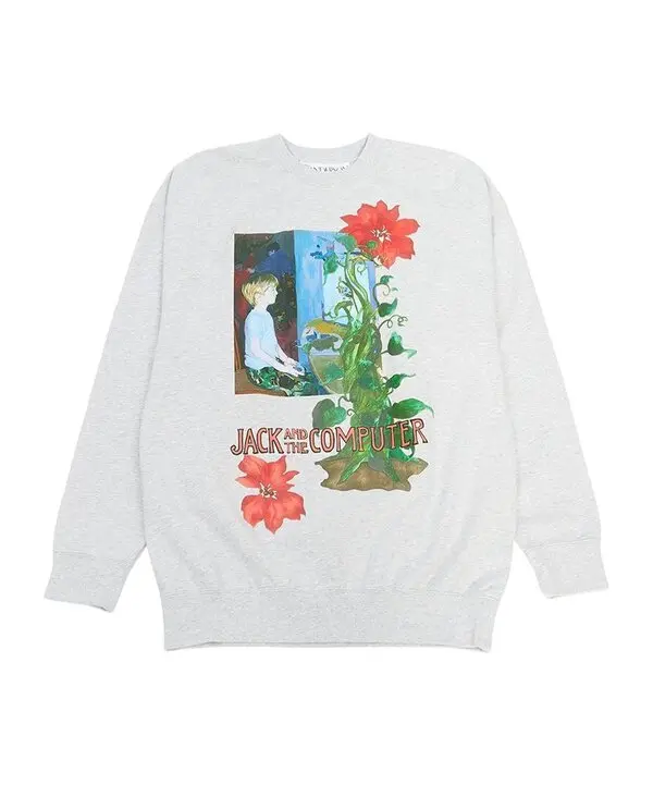 J.W.ANDERSON Graphic-print Organic Cotton Sweatshirt - White