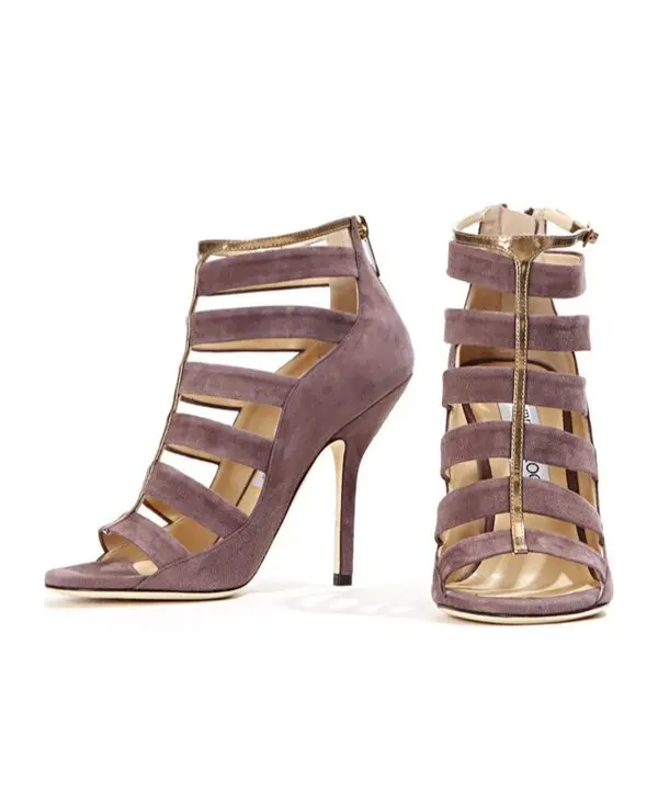 JIMMY CHOO Suede Stiletto Sandals