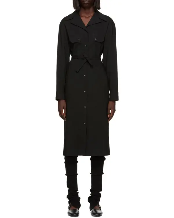 LEMAIRE Spread-collar Belted Midi Dress