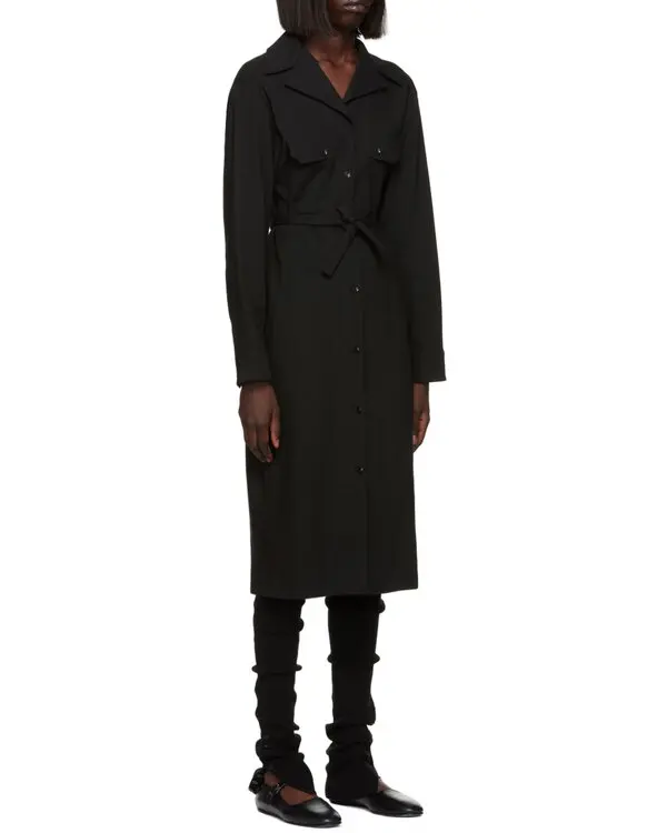 LEMAIRE Spread-collar Belted Midi Dress