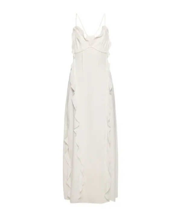 Simkhai Emily Pleated Maxi Slip Dress