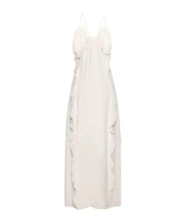 Simkhai Emily Pleated Maxi Slip Dress