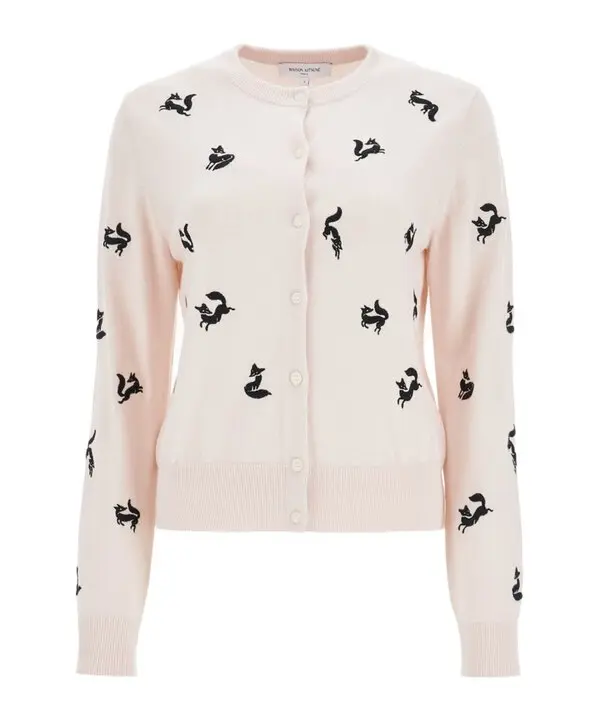 Maison Kitsuné Fancy Fox Embroidered Cardigan