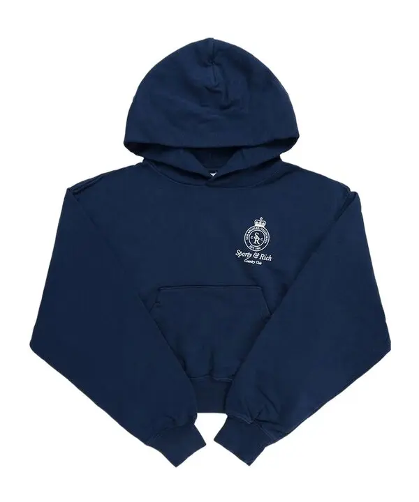 SPORTY  RICH Sporty & Rich Long Sleeve Hooded Sweatshirt
