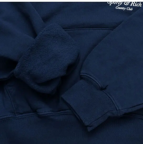 SPORTY  RICH Sporty & Rich Long Sleeve Hooded Sweatshirt