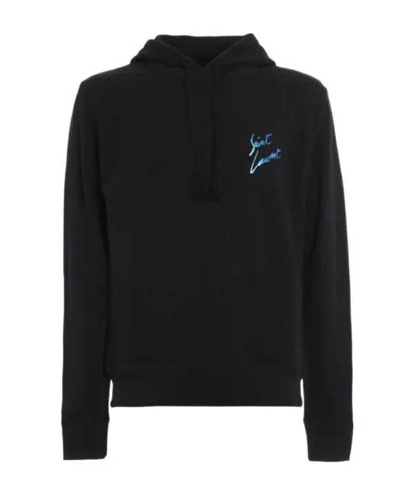 Saint Laurent Cotton Logo Hooded Sweater