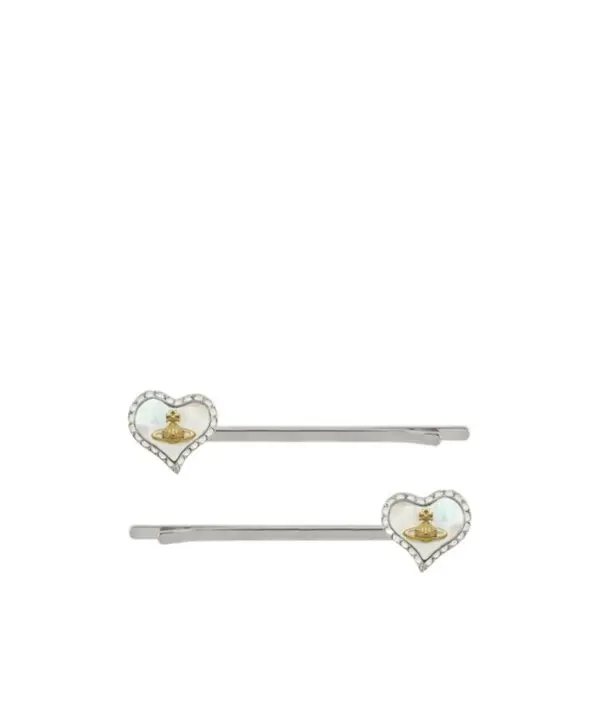 VIVIENNE WESTWOOD Petra Bobby Pins - Gray