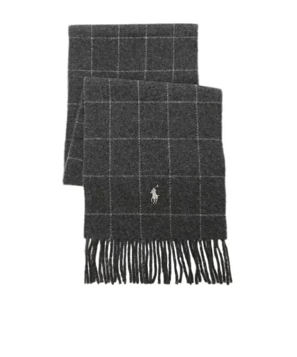 Polo Ralph Lauren Fringed Scarf - Dark Gray
