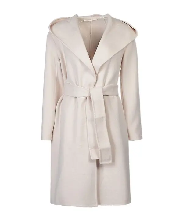 IBLUES Long Sleeve Belted Coat With Hood - No