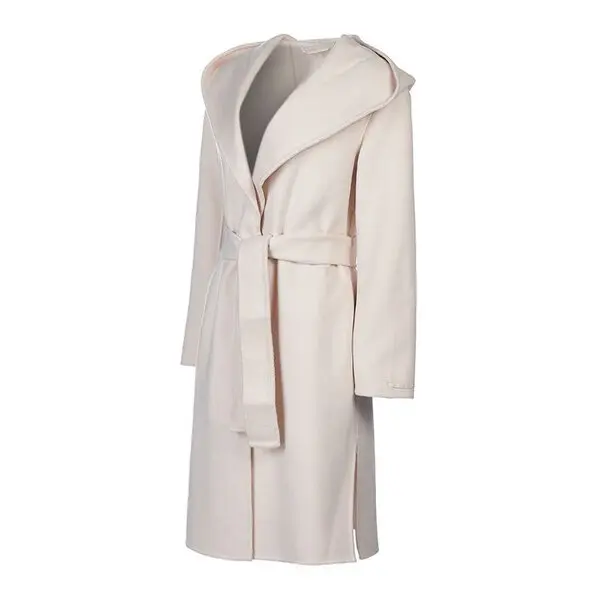 IBLUES Long Sleeve Belted Coat With Hood