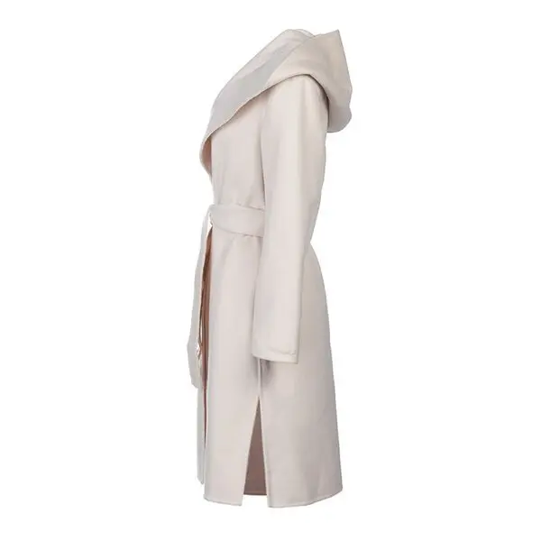 IBLUES Long Sleeve Belted Coat With Hood