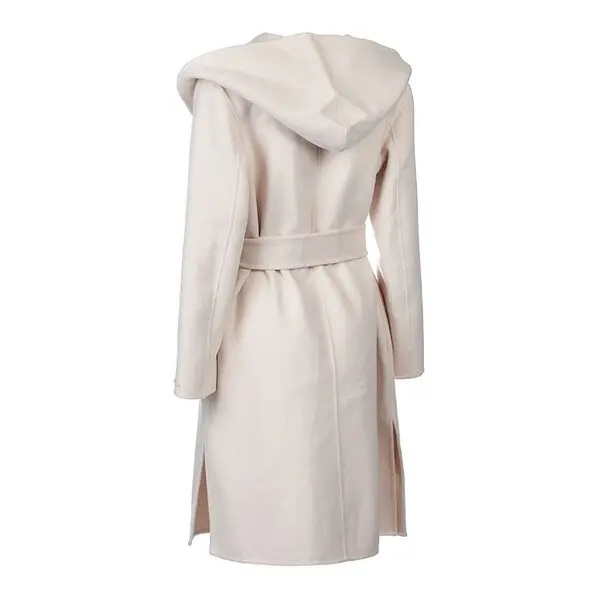 IBLUES Long Sleeve Belted Coat With Hood