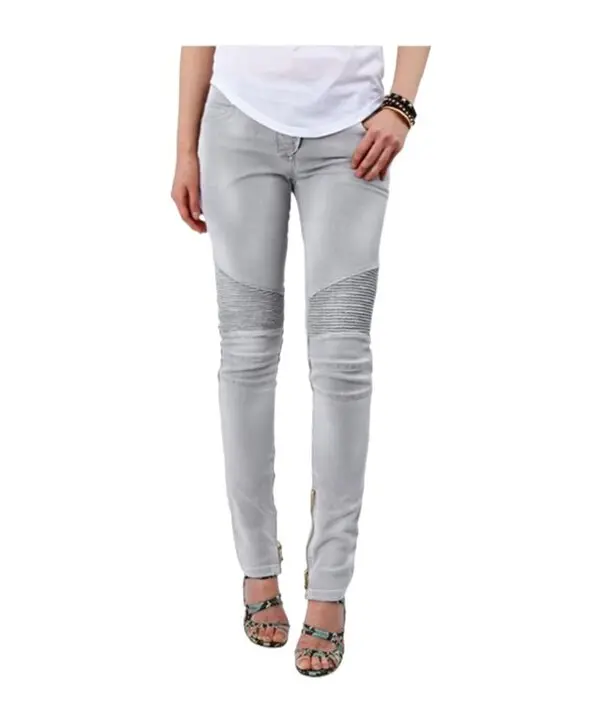 Balmain Moto Jeans With Zipper Cuffs