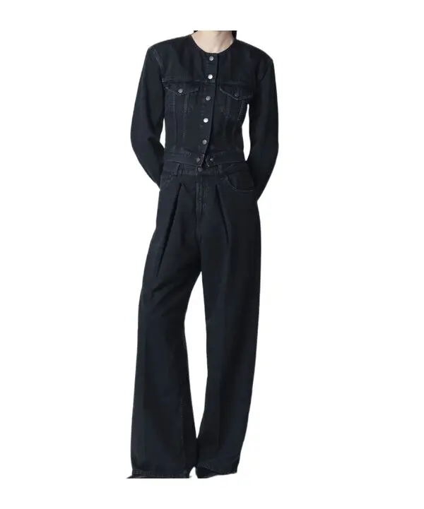 HAIKURE Shirley Bull 44 Buttoned Cropped Jacket