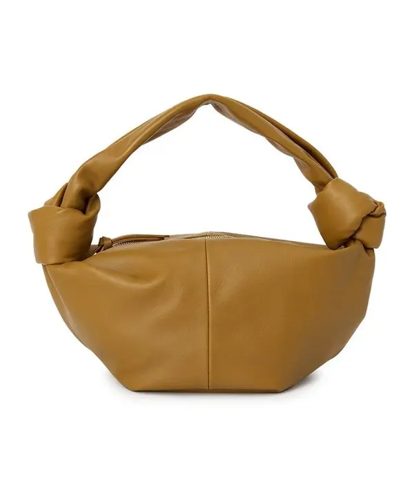 Bottega Veneta Knotted Top Handle Bag - Brown