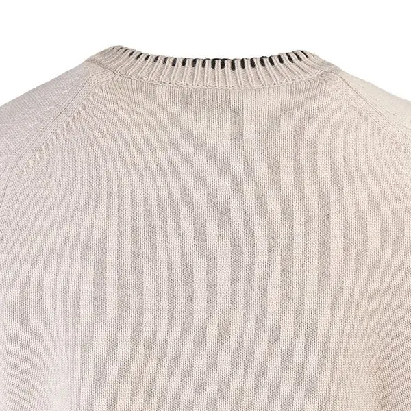 Max Mara Long Sleeve Crew Neck Sweater With Front Closure