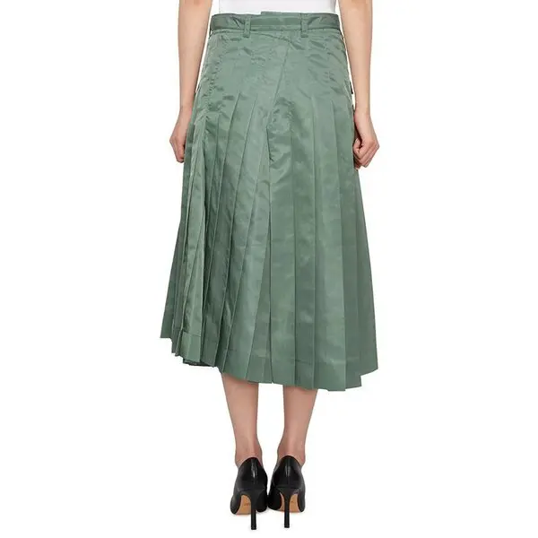 Sacai Pleated Skirt With Belt And Pockets