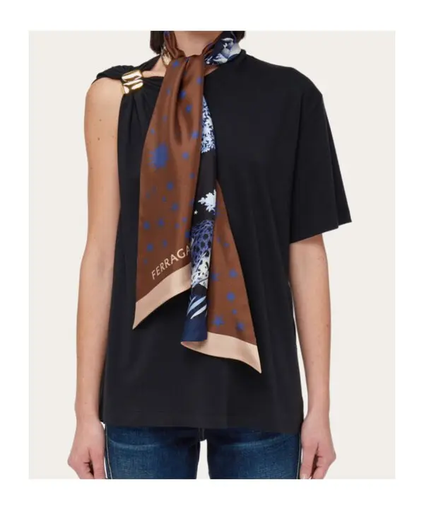 FERRAGAMO Printed Silk Scarf