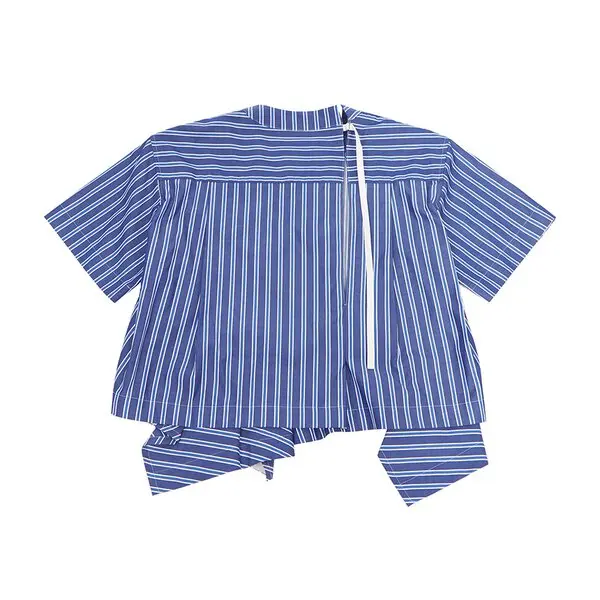 Sacai Short Sleeve T-shirt With Stripes