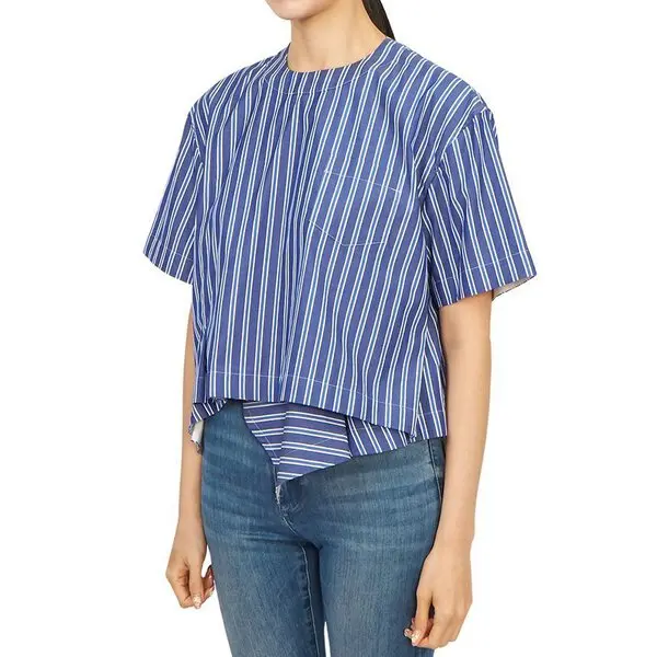 Sacai Short Sleeve T-shirt With Stripes