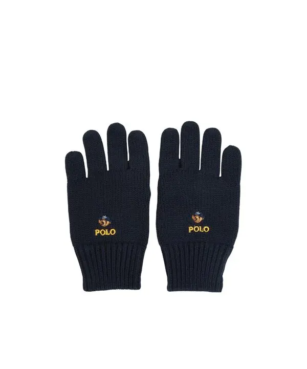 Polo Ralph Lauren Knitted Polo Bear Gloves - Navy