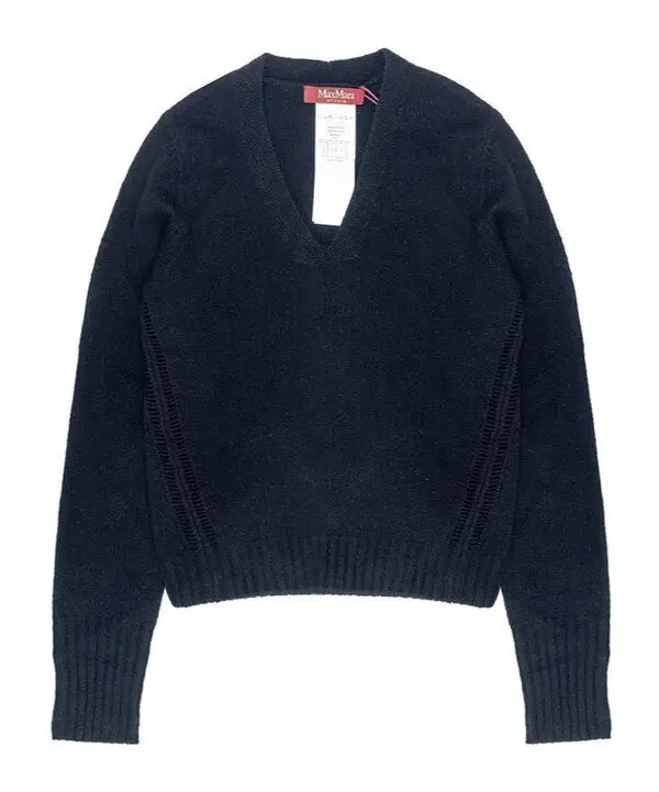 Max Mara Long-sleeved V-neck Sweater