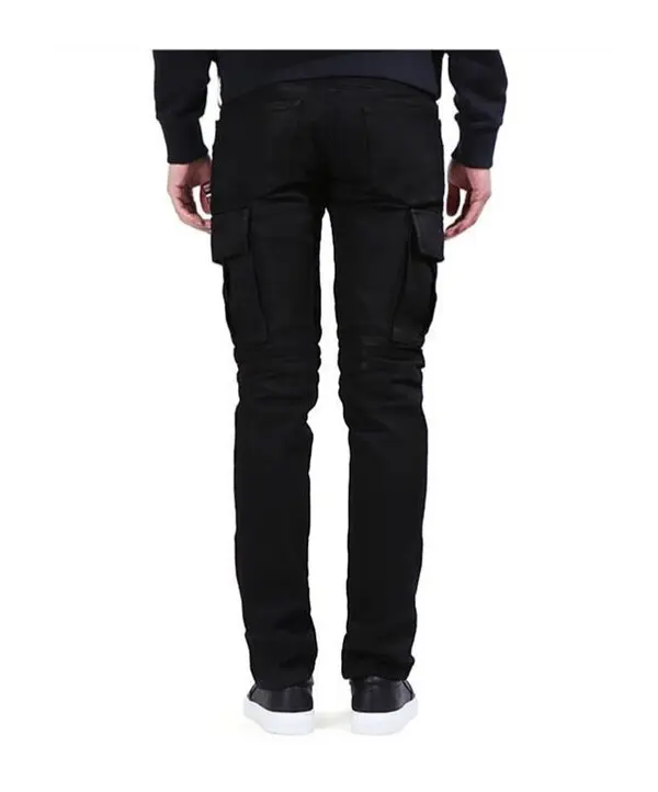 Balmain Denim Cargo Biker Pants