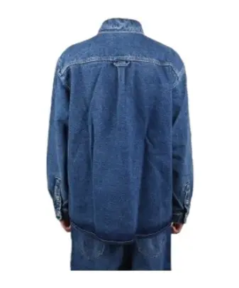 Y/project Shirt47-s24 Navy Button Panel Denim Shirt