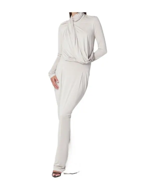 ENTIRE STUDIOS Ivory Draped Long Skirt - White